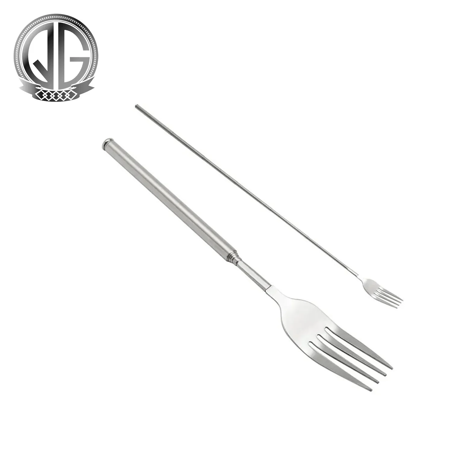Customized Telescopic Stainless Steel Fork Use for Dinner Fruit Dessert ...